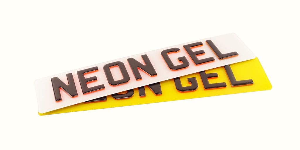 Bright and Bold 4D Neon Orange Number Plates for Your Car