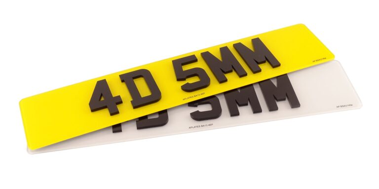 4D 5mm Plates - Sleek Design for Your Vehicle's Number Plate